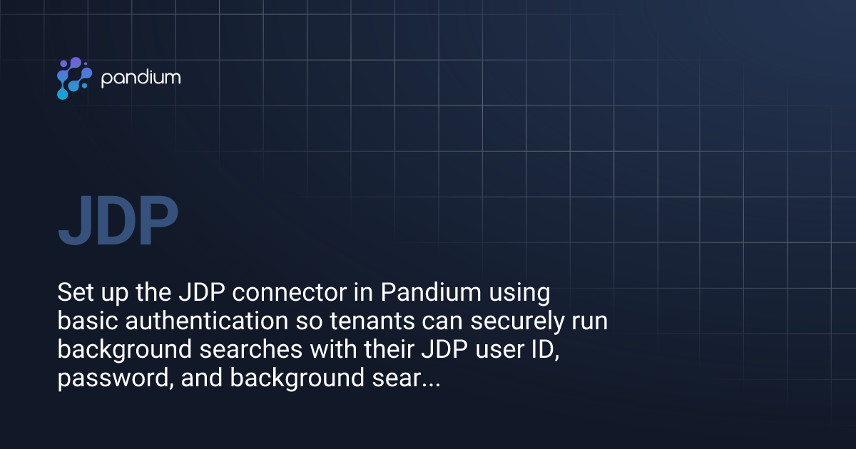 JDP | Pandium Docs