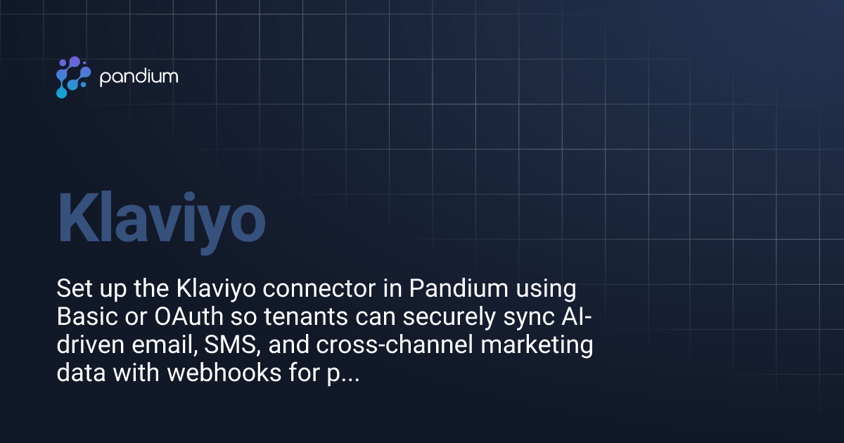 Klaviyo | Pandium Docs