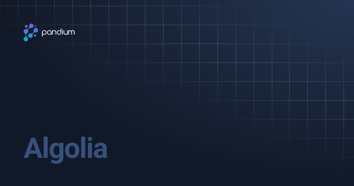 Algolia | Pandium Docs