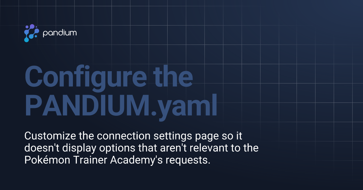 Configure the PANDIUM.yaml | Pandium